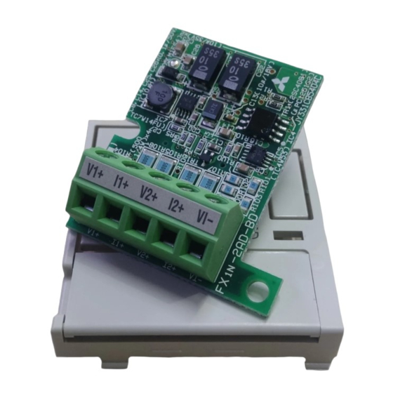 MITSUBISHI ELECTRIC FX1N-2AD-BD USER MANUAL Pdf Download | ManualsLib