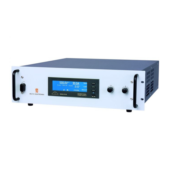 DELTA ELEKTRONIKA SM70-CP-450 QUICK START MANUAL Pdf Download | ManualsLib