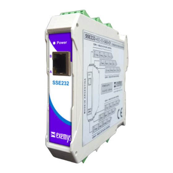 EXEMYS SSE232-IA3 USER MANUAL Pdf Download | ManualsLib