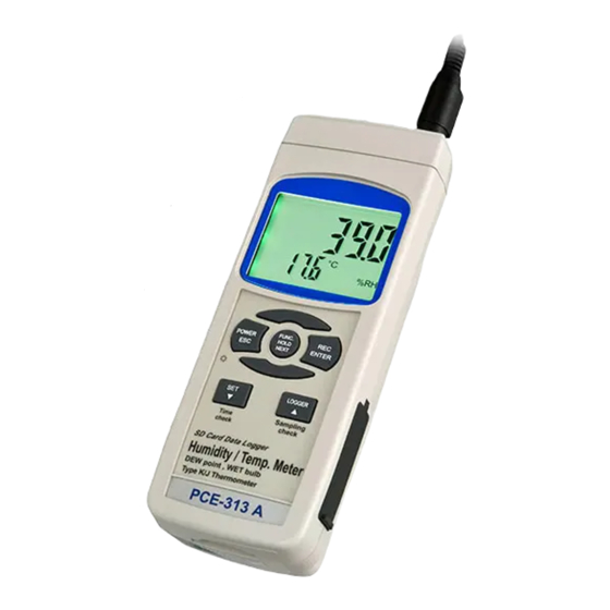 PCE INSTRUMENTS PCE-313 S MANUAL Pdf Download | ManualsLib