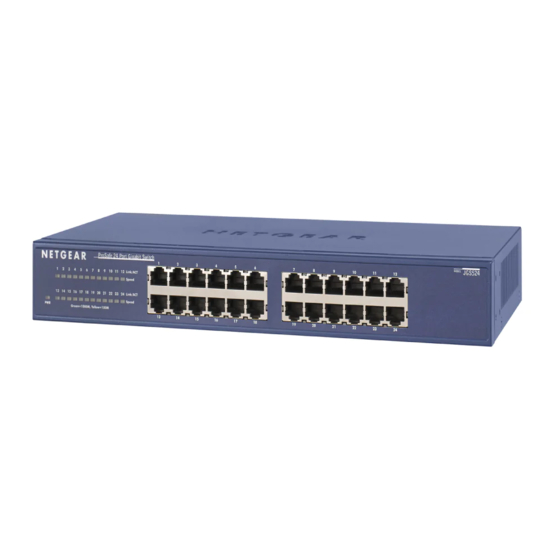 NETGEAR PROSAFE JGS524 INSTRUCTION MANUAL Pdf Download | ManualsLib