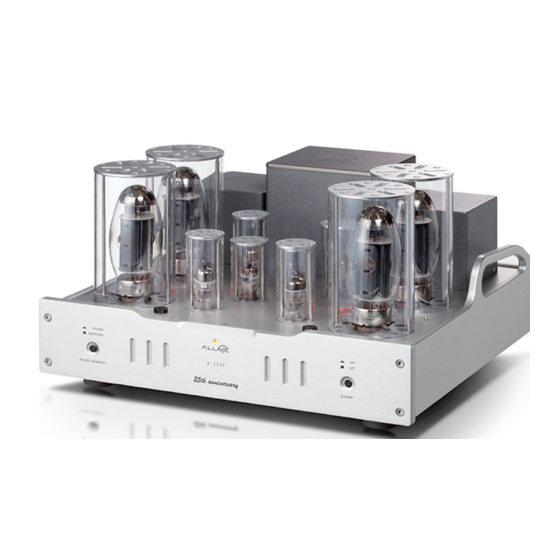 ALLNIC AUDIO A-2000 25TH ANNIVERSARY SE OWNER'S MANUAL Pdf Download | ManualsLib