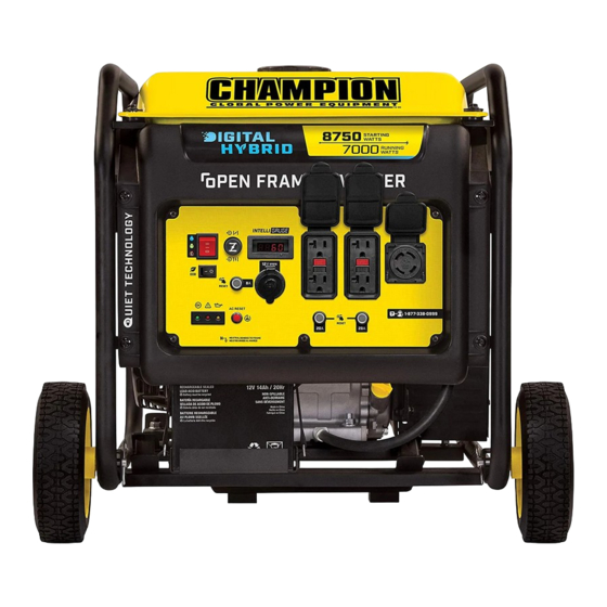 CHAMPION GLOBAL POWER EQUIPMENT 100520 OPERATOR'S MANUAL Pdf Download ...