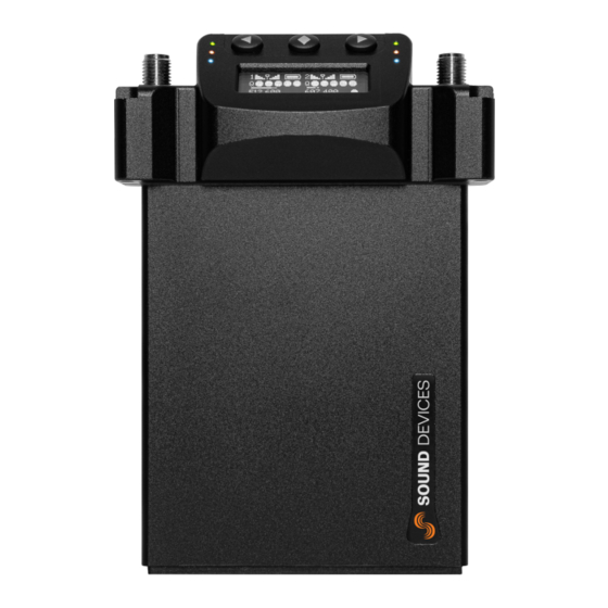 SOUND DEVICES A20-RX USER MANUAL Pdf Download | ManualsLib