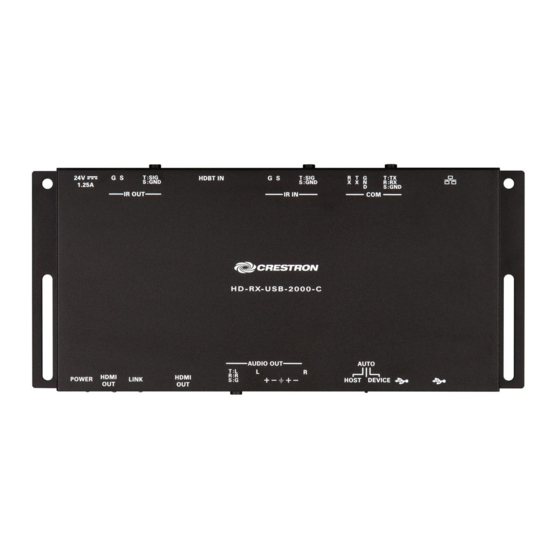 CRESTRON HD-TX-USB-2000-C MANUAL Pdf Download | ManualsLib