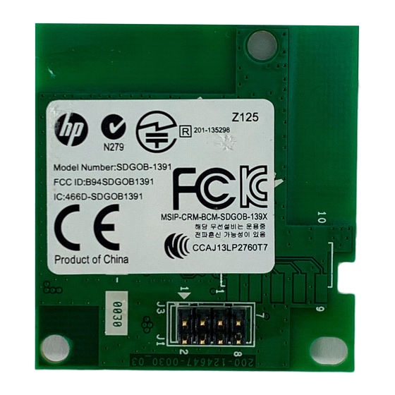 HP SDGOB-1391 USER MANUAL Pdf Download | ManualsLib