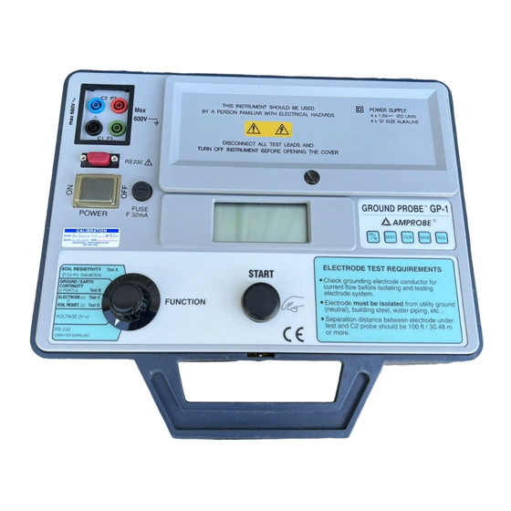 AMPROBE GROUND PROBE GP-1 USER MANUAL Pdf Download | ManualsLib