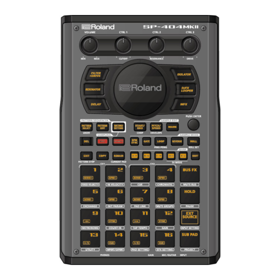 ROLAND SP-404MK2 REFERENCE MANUAL Pdf Download | ManualsLib