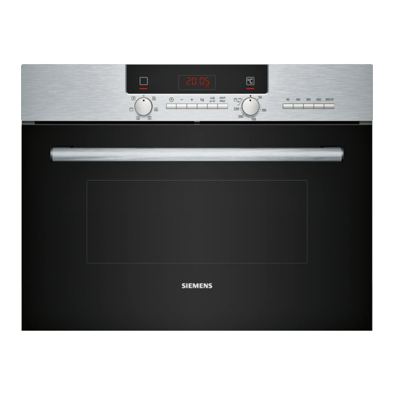 SIEMENS HB84H501HK INSTRUCTION MANUAL Pdf Download | ManualsLib