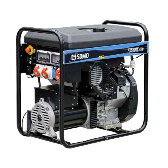 SDMO TECHNIC 20000 TE C INSTRUCTION AND MAINTENANCE MANUAL Pdf Download | ManualsLib