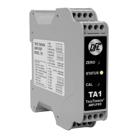DFE TRUETENSION TA1 INSTRUCTION MANUAL Pdf Download | ManualsLib