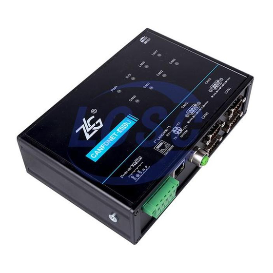 ZLG CANFDNET-400U USER MANUAL Pdf Download | ManualsLib
