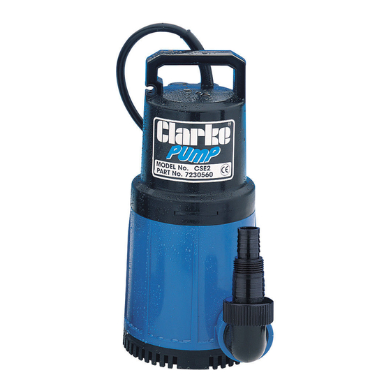 CLARKE CSD3 WATER PUMP OPERATION & MAINTENANCE INSTRUCTIONS MANUAL ...