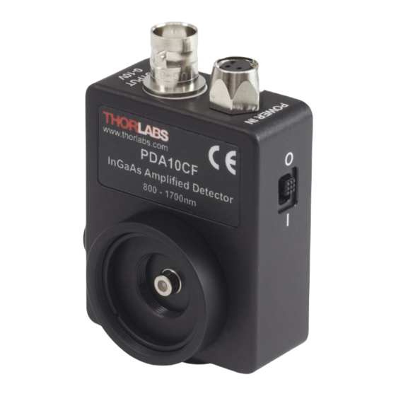 THORLABS PDA10CF USER MANUAL Pdf Download | ManualsLib