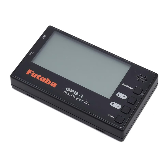 FUTABA GPB-1 SETTING MANUAL Pdf Download | ManualsLib