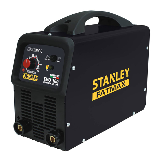 STANLEY FATMAX EVO160 TIG LIFT MANUAL Pdf Download | ManualsLib