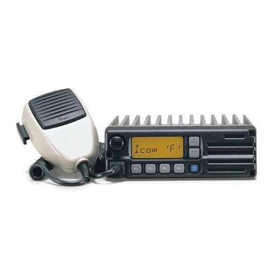 ICOM IC-F1500 TWO-WAY RADIO INSTRUCTION MANUAL | ManualsLib