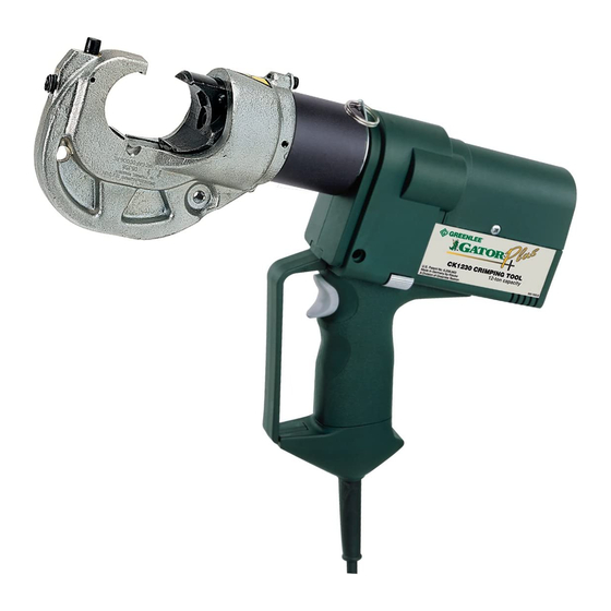 GREENLEE GATOR CK1230 CRIMP TOOL INSTRUCTION MANUAL | ManualsLib