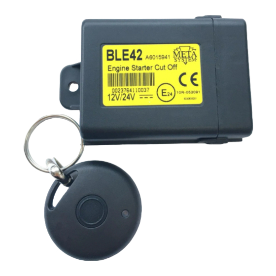 META SYSTEM BLE42 USER AND INSTALLATION MANUAL Pdf Download | ManualsLib