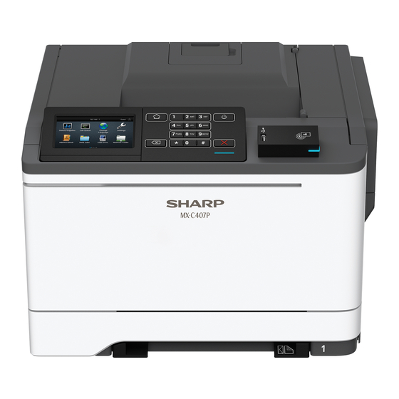 SHARP MX-C407P USER MANUAL Pdf Download | ManualsLib