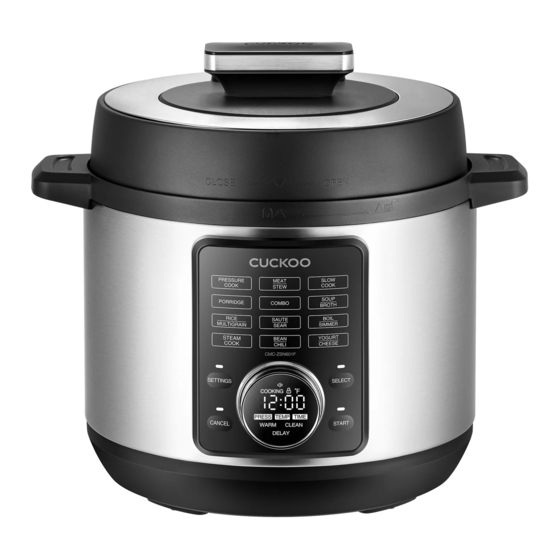 CUCKOO CMC-ZSN601F TOOL SERIES USER MANUAL Pdf Download | ManualsLib