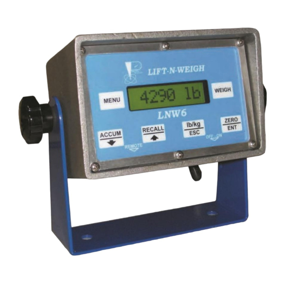 PACIFIC SCALE LIFT-N-WEIGH LNW-6 MANUAL Pdf Download | ManualsLib
