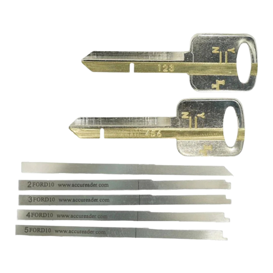 LOCKTECH ACCUREADER FORD10 MANUAL Pdf Download | ManualsLib