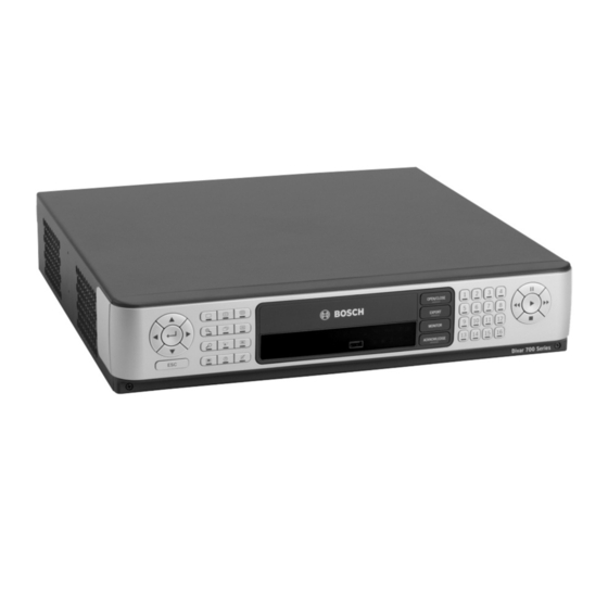 BOSCH DIVAR 700 SERIES INSTALLATION AND OPERATION MANUAL Pdf Download ...