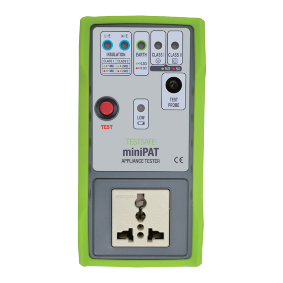 TESTSAFE MINIPAT USER MANUAL Pdf Download | ManualsLib