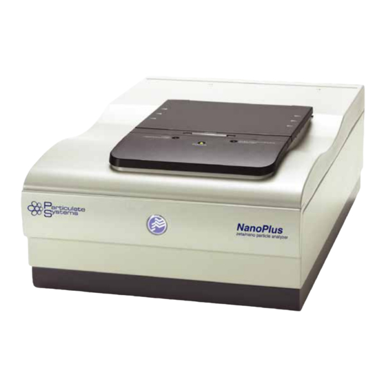 PARTICULATE SYSTEMS NANOPLUS OPERATOR'S MANUAL Pdf Download | ManualsLib
