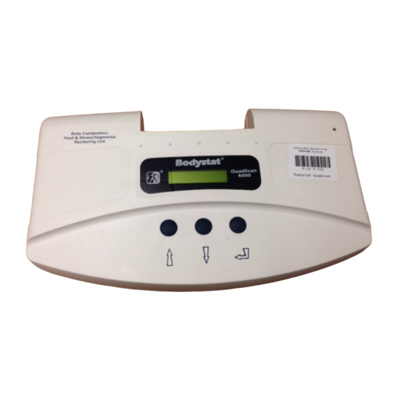 BODYSTAT QUADSCAN 4000 OPERATING DOCUMENT Pdf Download | ManualsLib