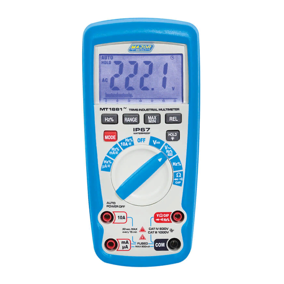 MAJOR TECH MT1881 IV INSTRUCTION MANUAL Pdf Download | ManualsLib