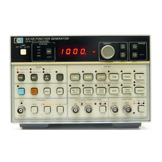 HP 3314A OPERATING MANUAL Pdf Download | ManualsLib
