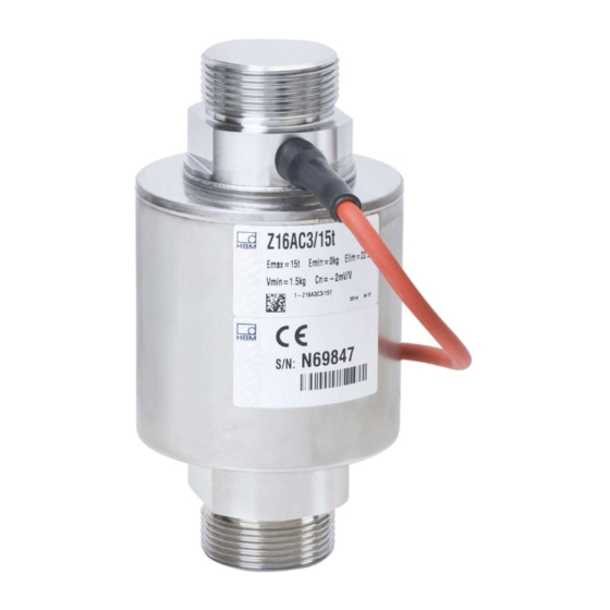 HBM Z16A OPERATING MANUAL Pdf Download | ManualsLib