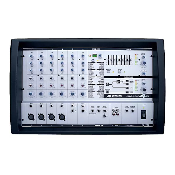 ALESIS GIGAMIX 4FX SERVICE MANUAL Pdf Download | ManualsLib