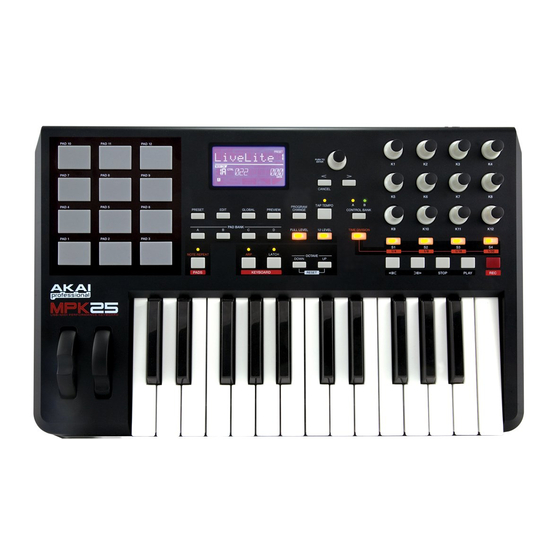 AKAI MPK 25 SERVICE MANUAL Pdf Download | ManualsLib