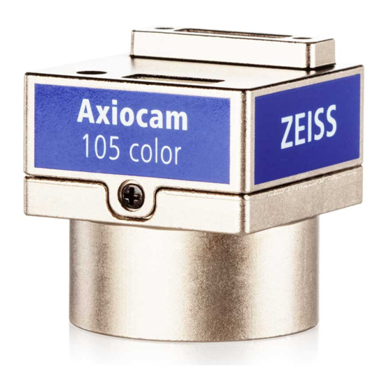 ZEISS AXIOCAM 105 COLOR R2 INSTRUCTION MANUAL Pdf Download | ManualsLib