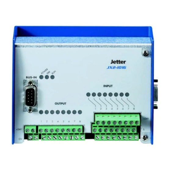 JETTER JX2-IO16 USER MANUAL Pdf Download | ManualsLib