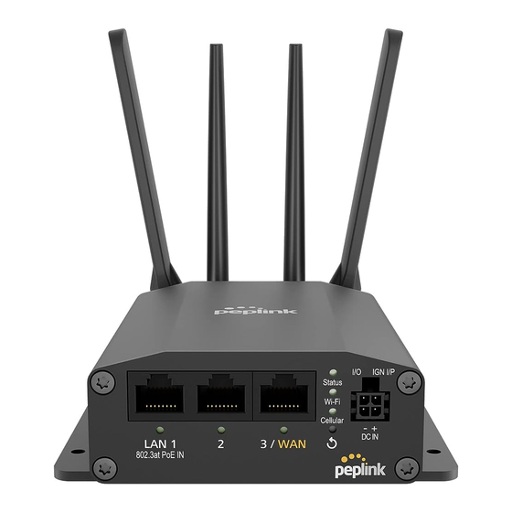 PEPLINK MAX BR1 MINI QUICK SETUP MANUAL Pdf Download | ManualsLib