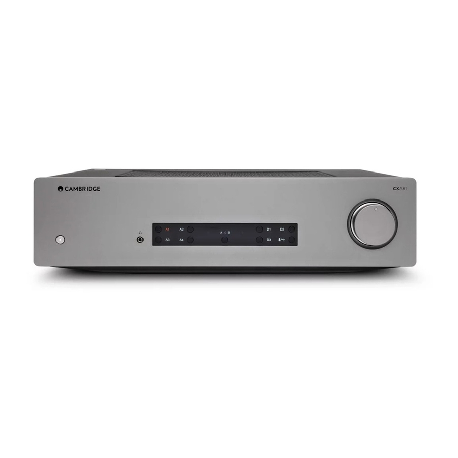 Cambridge Audio CXA81 Manual | ManualsLib