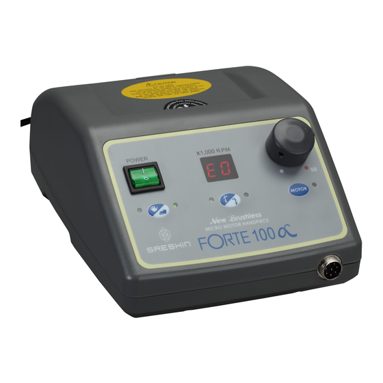 SAESHIN FORTE 100 INSTRUCTION MANUAL Pdf Download | ManualsLib