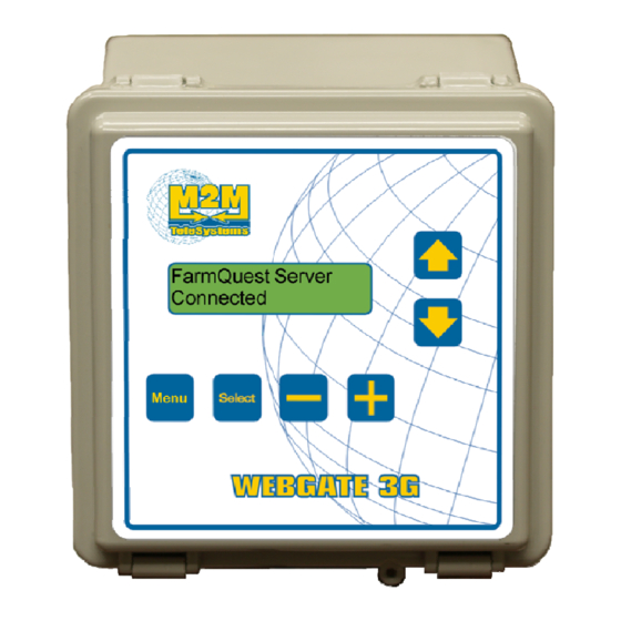 M2M WEBGATE 3G INSTALLATION MANUAL Pdf Download | ManualsLib