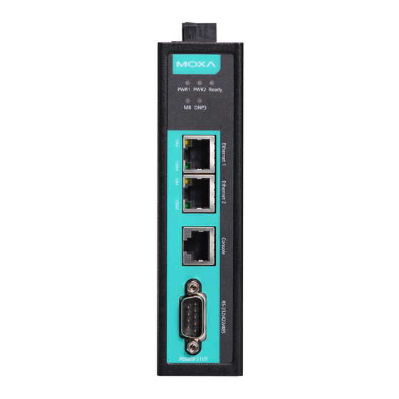MOXA TECHNOLOGIES MGATE 5109 SERIES QUICK START MANUAL Pdf Download | ManualsLib