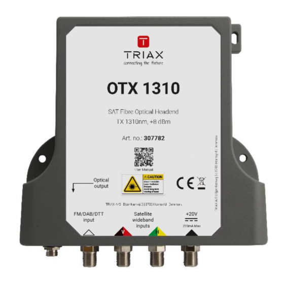 TRIAX OTX 1310 USER MANUAL Pdf Download | ManualsLib