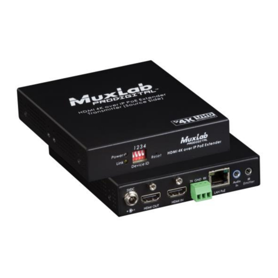 MUXLAB 500759-TX-HLO QUICK INSTALLATION MANUAL Pdf Download | ManualsLib