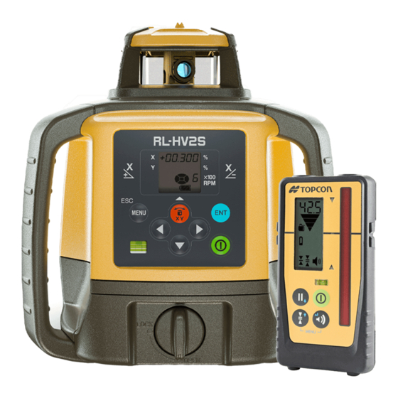 TOPCON RL-HV SERIES INSTRUCTION MANUAL Pdf Download | ManualsLib