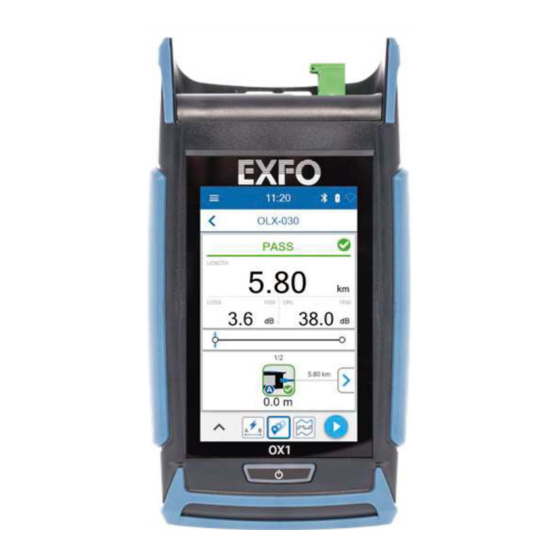 EXFO OX1 BASIC MANUAL Pdf Download | ManualsLib