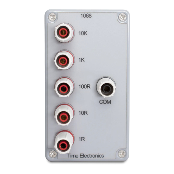 TIME ELECTRONICS 1068 USER MANUAL Pdf Download | ManualsLib
