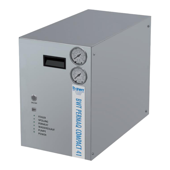 BWT PERMAQ COMPACT 41 INSTALLATION AND OPERATING MANUAL Pdf Download ...