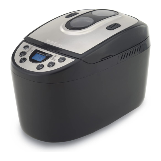 WEST BEND COOK'S ESSENTIALS 41300B BREAD MAKER INSTRUCTION MANUAL | ManualsLib